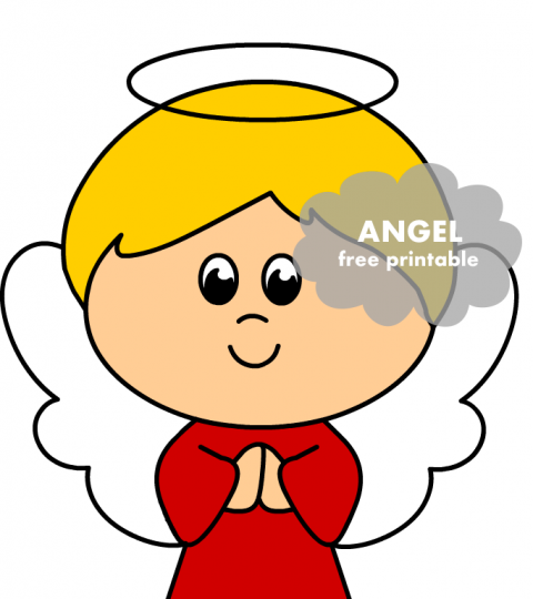 Little angel praying printable | Coloring Page