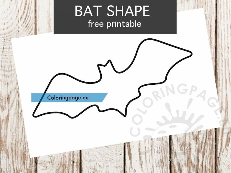 Bat Shape Animal | Coloring Page