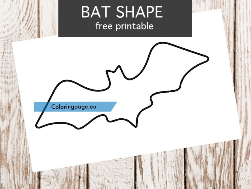 Bat Shape Animal | Coloring Page
