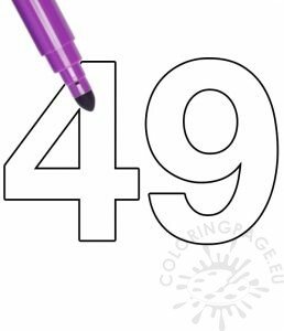 Number 49 coloring page | Coloring Page