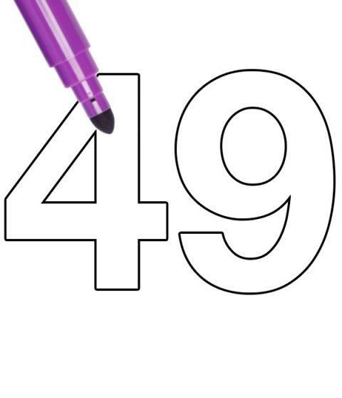 Number 49 coloring page | Coloring Page