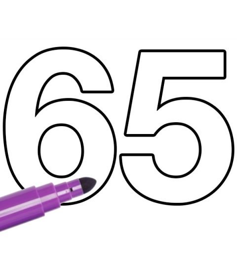 Number 65 template | Coloring Page