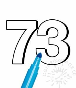 Number 73 template | Coloring Page