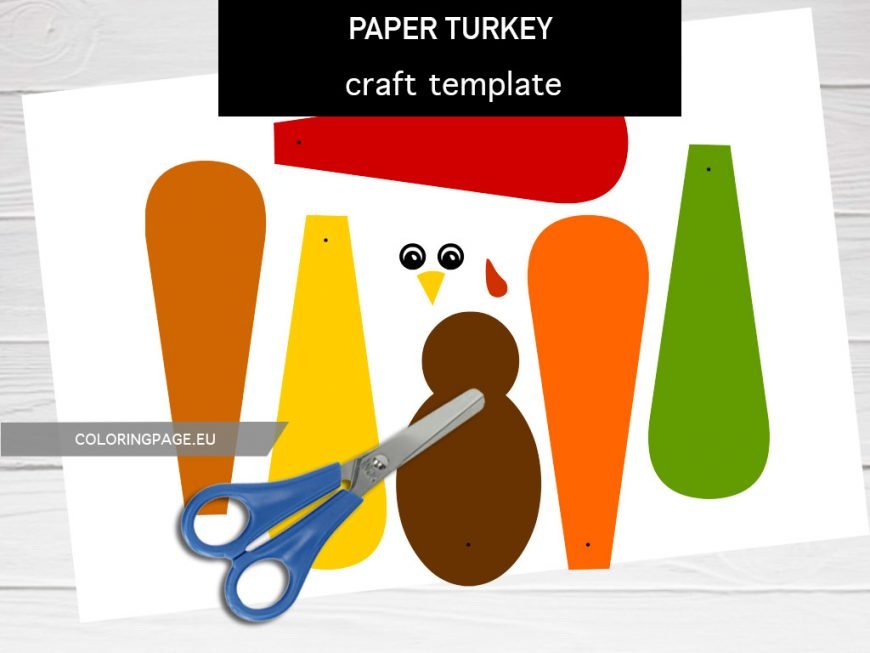 Thanksgiving turkey craft for kids | Coloring Page