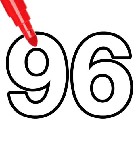 Number 96 template | Coloring Page