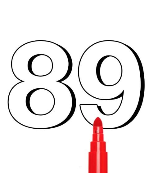 Number 89 template | Coloring Page