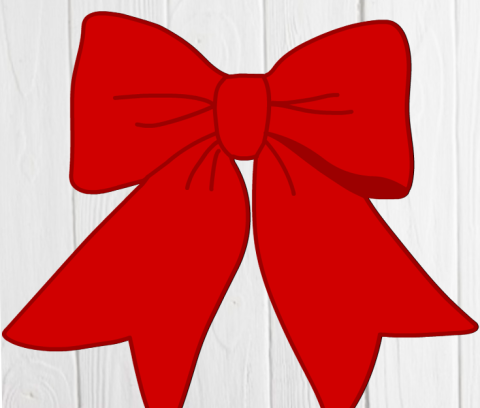 Red Bow ribbon vector art | Coloring Page