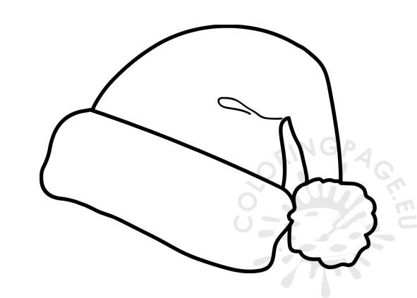 Free Santa Claus Hat Template Coloring Page