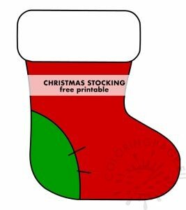 Small Christmas stocking printable | Coloring Page