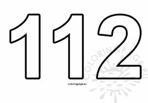 Printable Number 112 | Coloring Page
