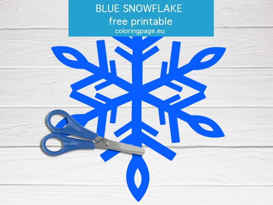 Blue snowflake image | Coloring Page