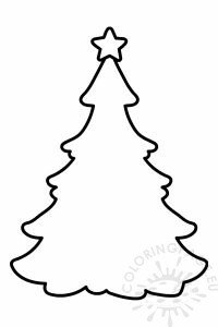 Christmas tree shape printable | Coloring Page