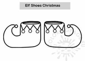 Elf Shoes Christmas printable | Coloring Page