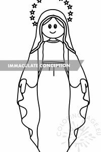Immaculate Conception free printable | Coloring Page