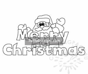 Printable Merry Christmas Text | Coloring Page