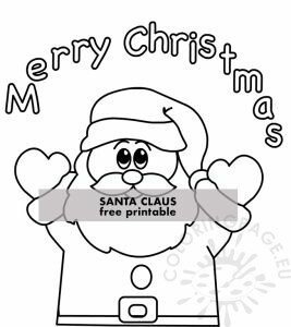 Merry Christmas Santa coloring | Coloring Page