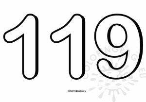 Number 119 template | Coloring Page