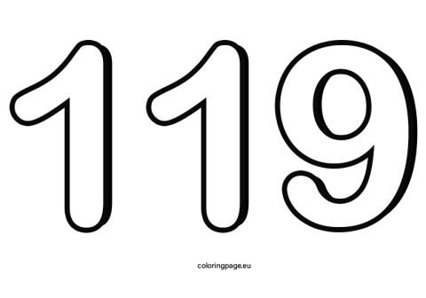 Number 119 template | Coloring Page