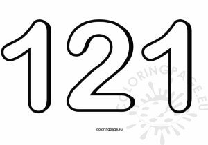 Number 121 template | Coloring Page