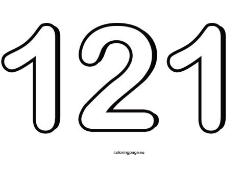 Number 121 template | Coloring Page