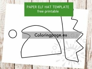 Paper elf hat template | Coloring Page