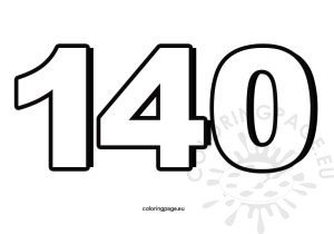 Number 140 | Coloring Page