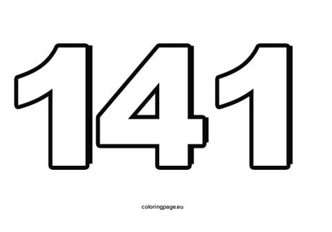 Number 141 | Coloring Page