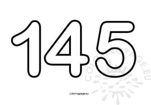 Number 145 | Coloring Page