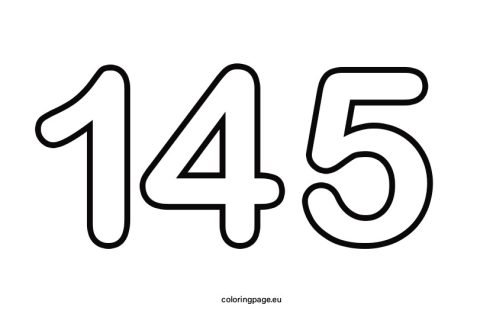 Number 145 | Coloring Page