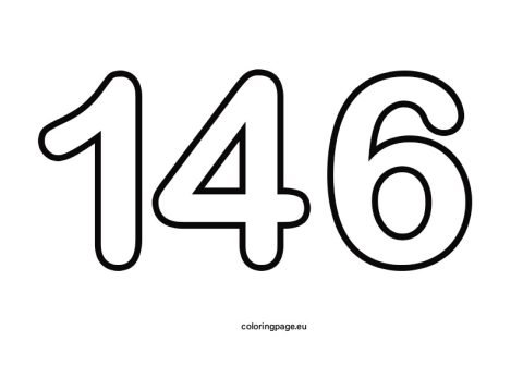 Number 146 shape | Coloring Page