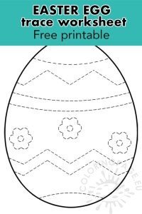 Easter egg tracing printable | Coloring Page