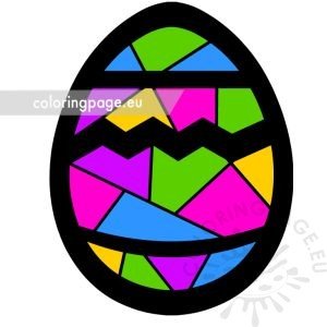 Easter egg Stained Glass Style | Coloring Page