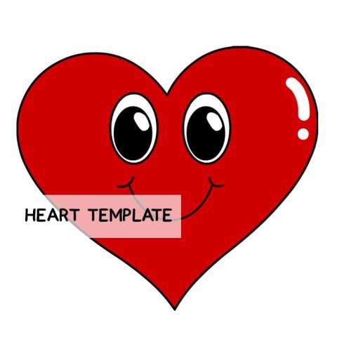 Cartoon Heart Character | Coloring Page