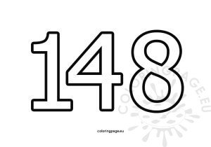Number 148 printable | Coloring Page