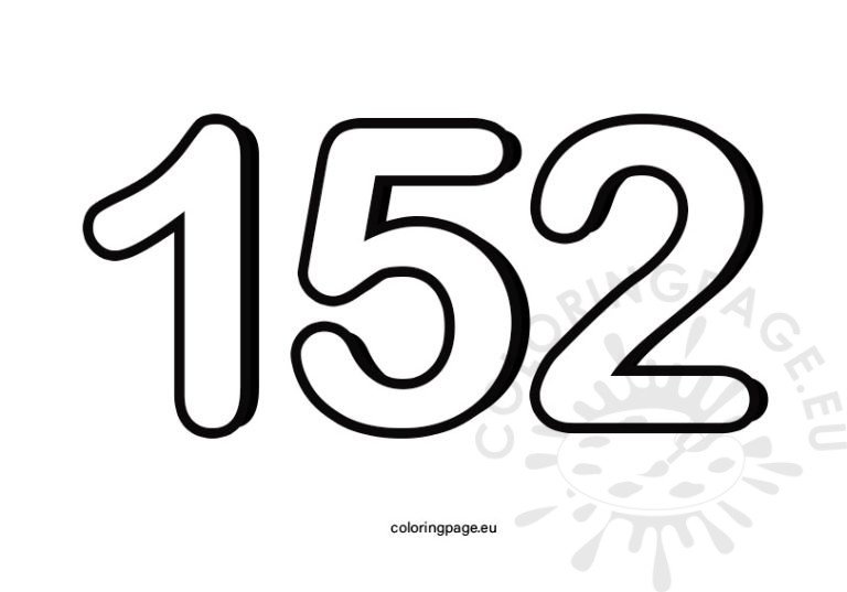 Number 152 | Coloring Page