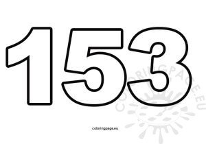Number 153 | Coloring Page