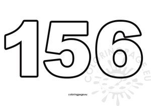 Number 156 | Coloring Page
