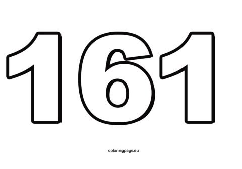 Number 161 outline | Coloring Page