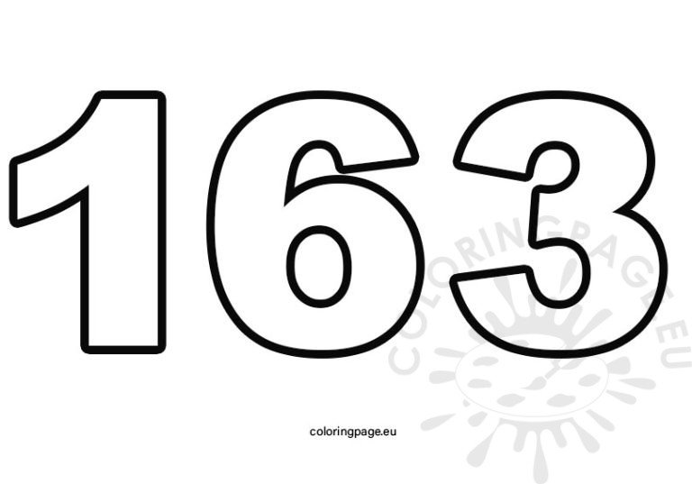 Number 163 | Coloring Page