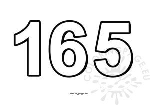 Number 165 | Coloring Page