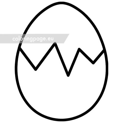 Cracked Easter Egg Coloring Page Coloring Pages