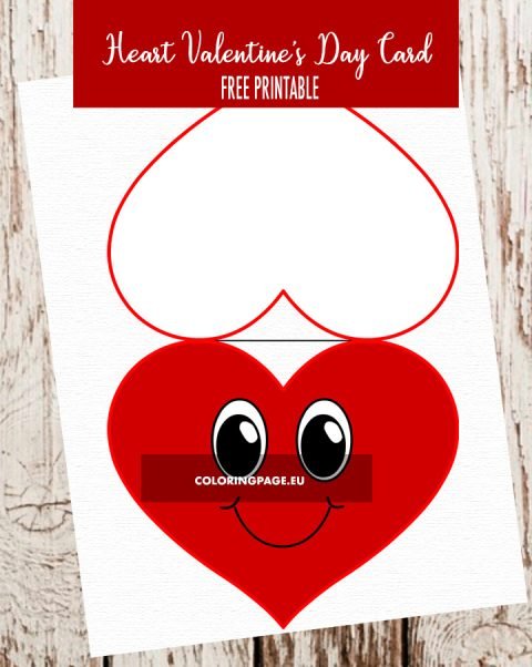 Heart Valentine's Day Card | Coloring Page