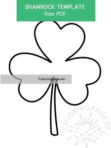 Irish shamrock leaves | Coloring Page