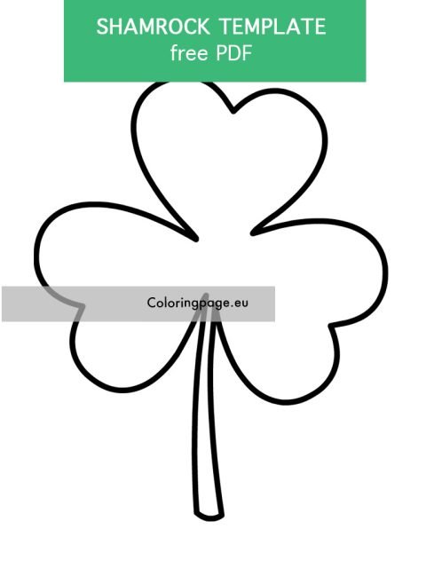 Irish shamrock leaves | Coloring Page