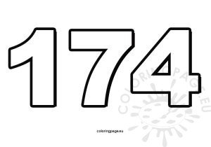 Number 174 | Coloring Page
