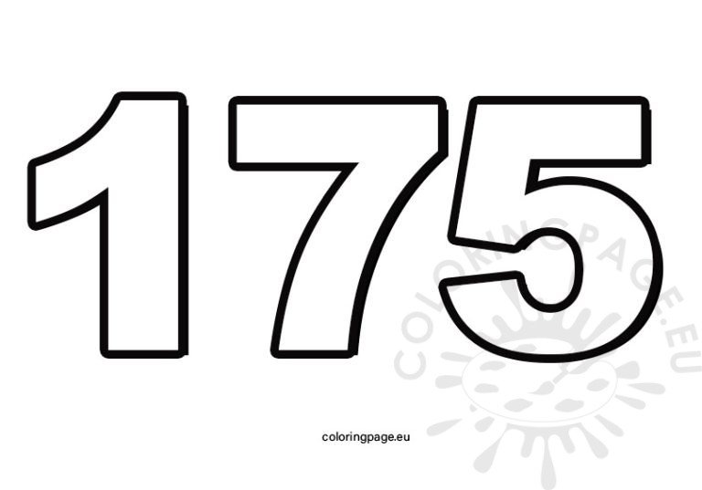 Number 175 template | Coloring Page