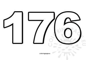 Number 176 | Coloring Page