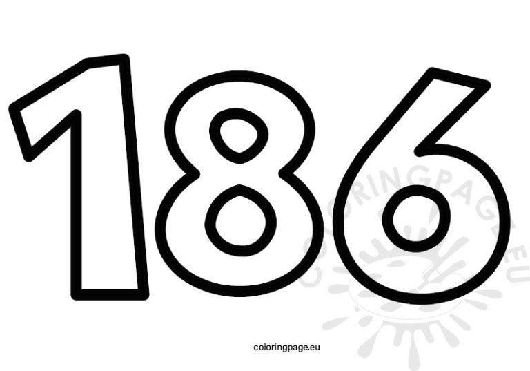 Number 186 | Coloring Page