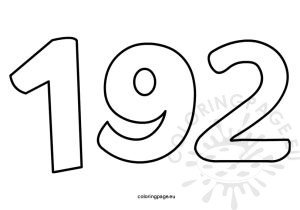 Number 192 | Coloring Page