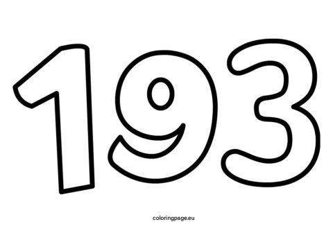 Number 193 | Coloring Page